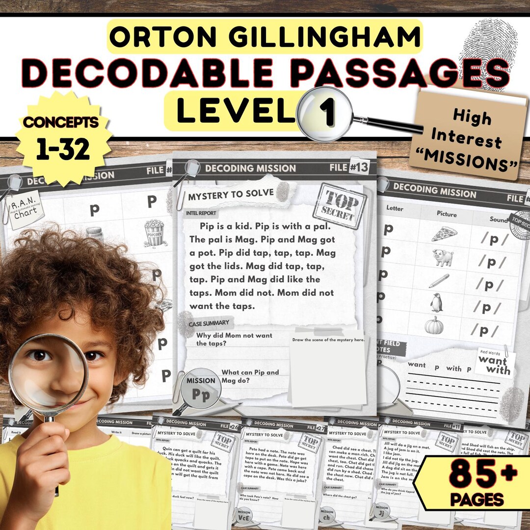 Decodable Reading Passages, Orton Gillingham Science of Reading, SOR ...