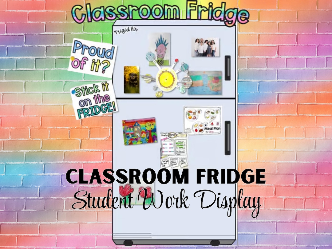 Classroom Fridge Bulletin Board Kit: Student Work Display, Community ...