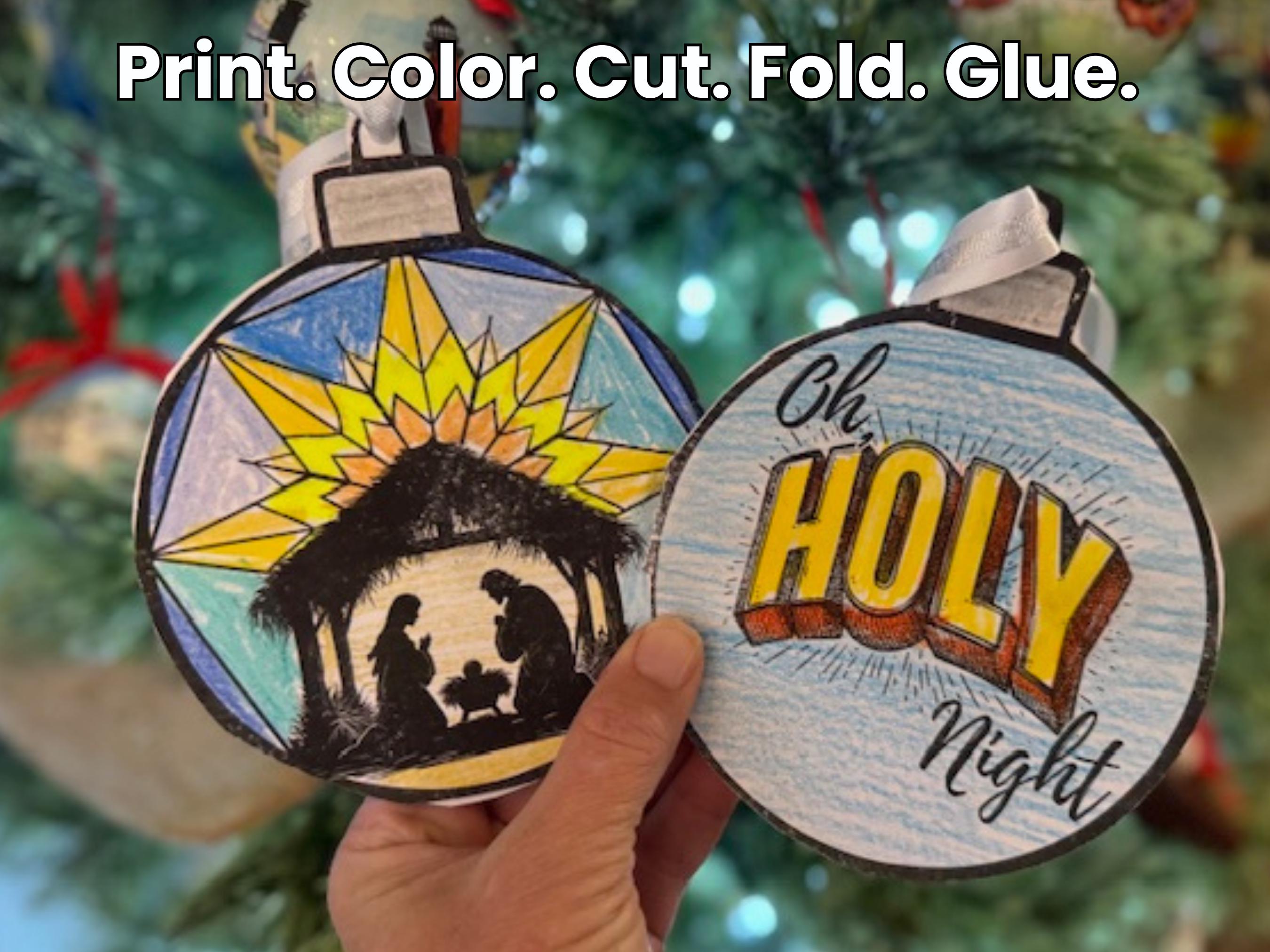 Nativity Ornament Craft Printable, Christmas Bible Activity, Sunday ...
