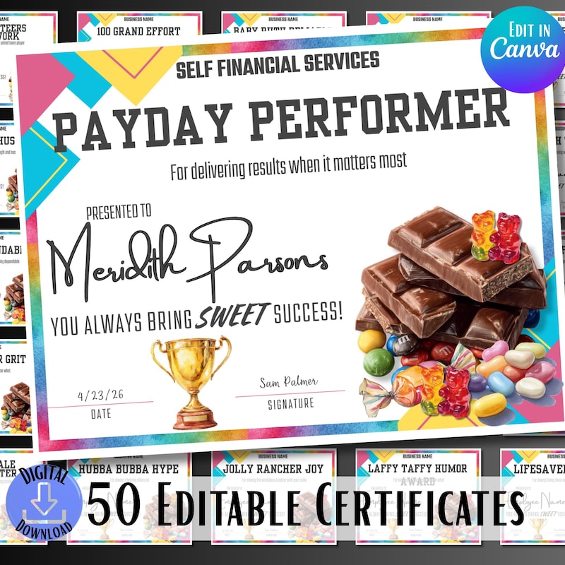 Employee Appreciation Ideas With Candy - Etsy
