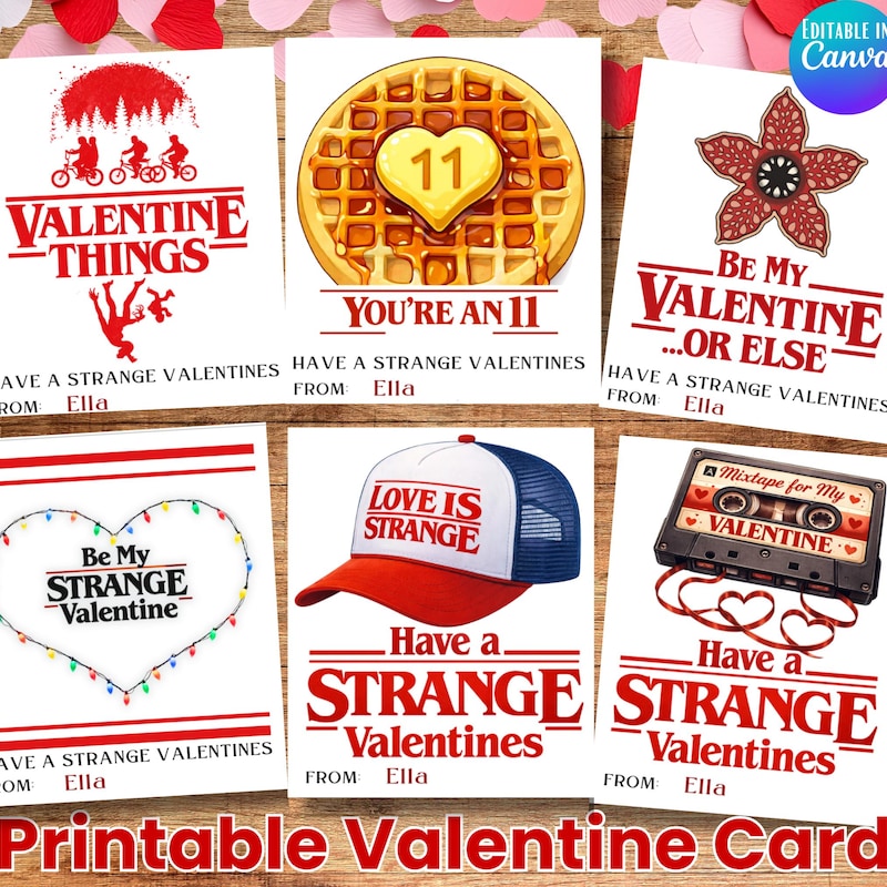 Stranger Thing Valentine Card - Etsy