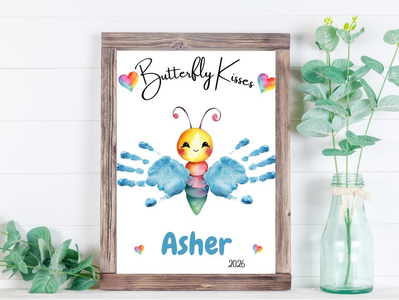 Butterfly Handprint Poem Keepsake, Printable Hand Print Craft, Spring ...