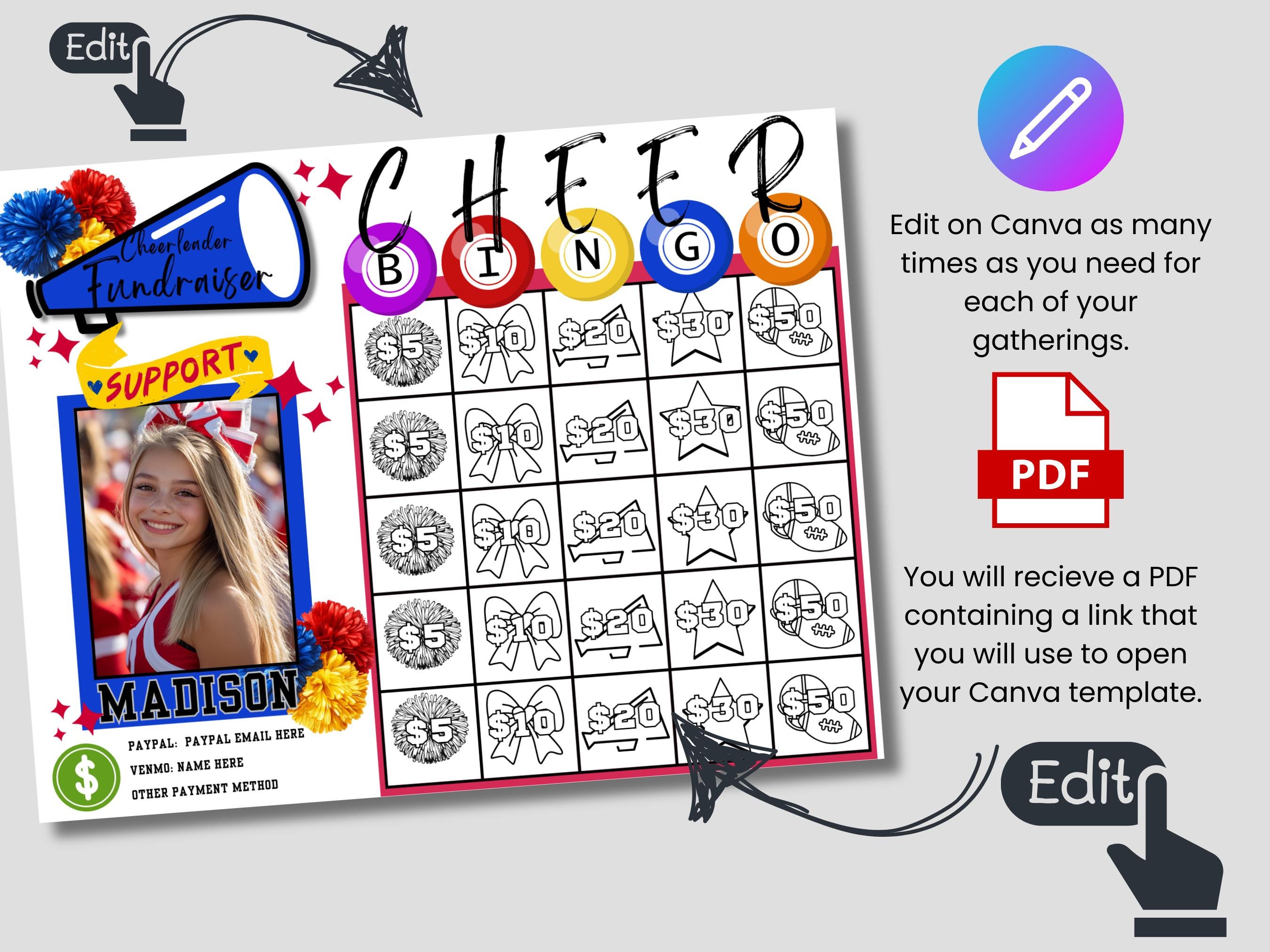 Cheer Fundraiser Template, Cheerleader Sponsorship Fundraiser, Fill My ...