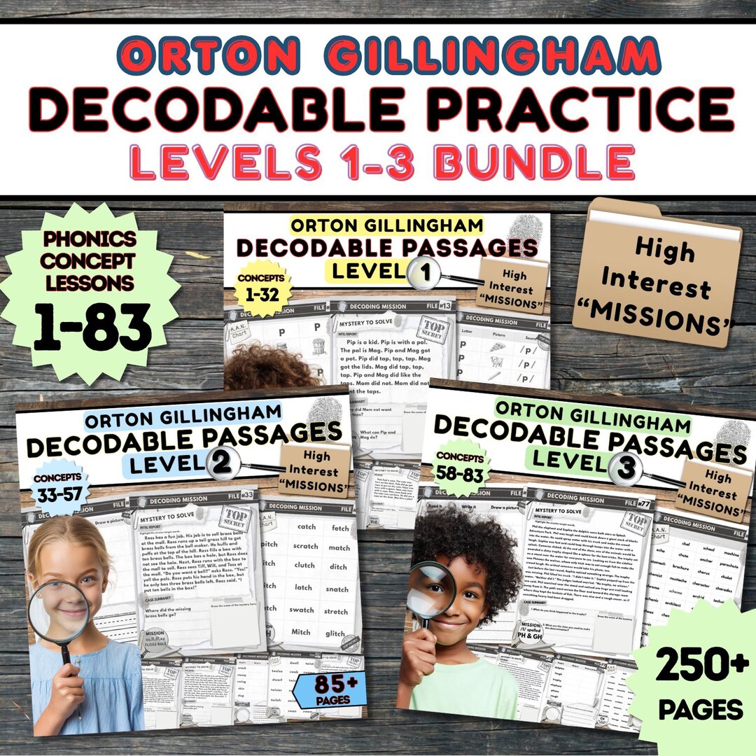 Decodable Passages Bundle, Orton Gillingham Phonics Activities, Science ...