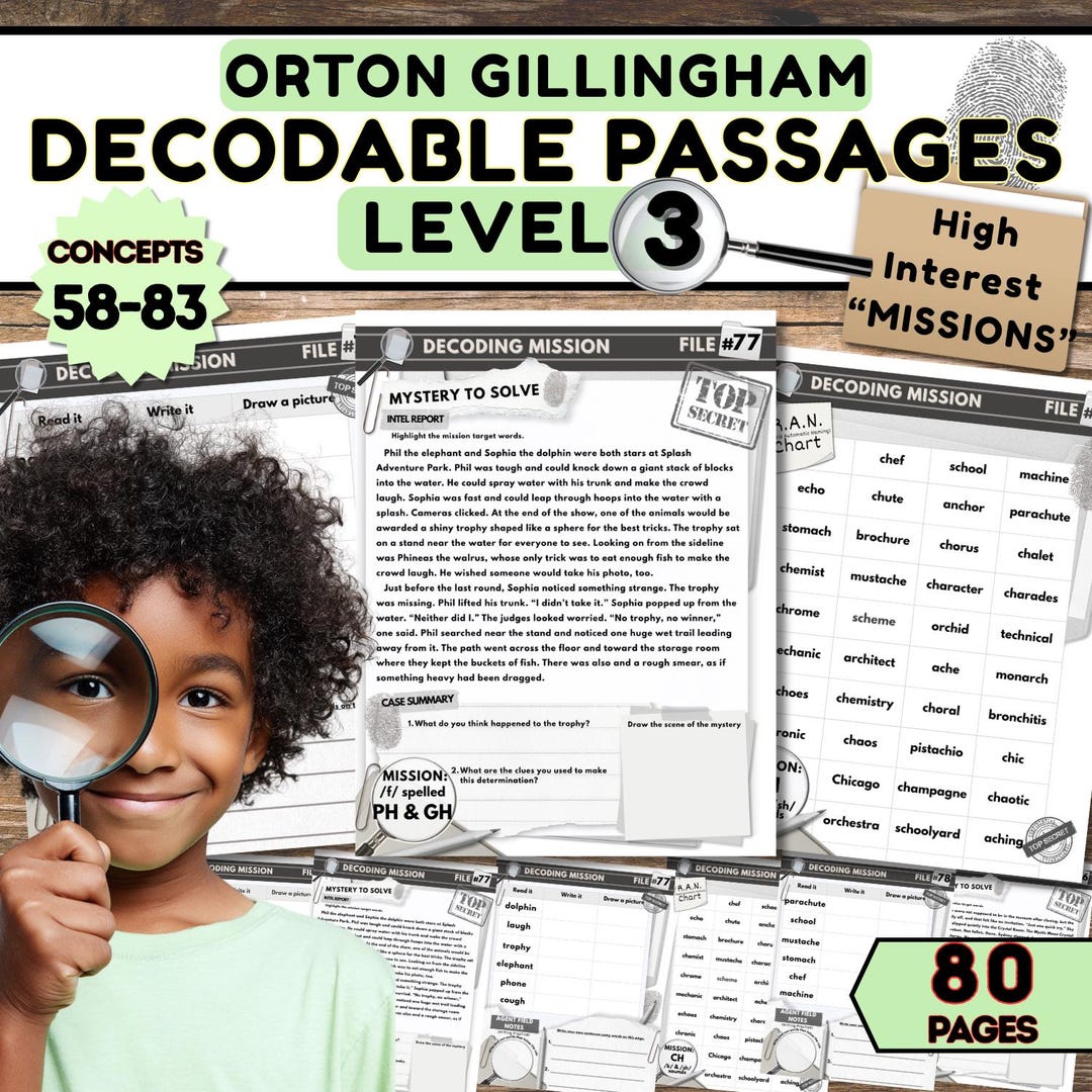 Decodable Passages, Orton Gillingham Advanced Phonics Activities ...