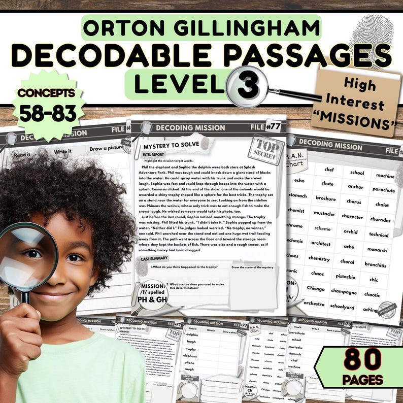Decodable Passages, Orton Gillingham Advanced Phonics Activities ...