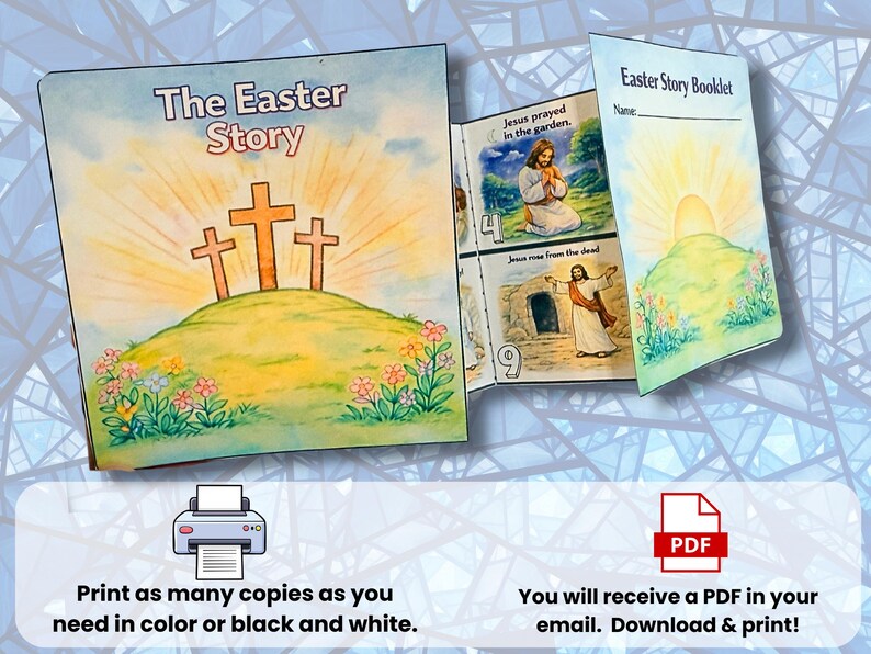 Easter Story Craft Printable, Resurrection Bible Lesson, Sunday School ...