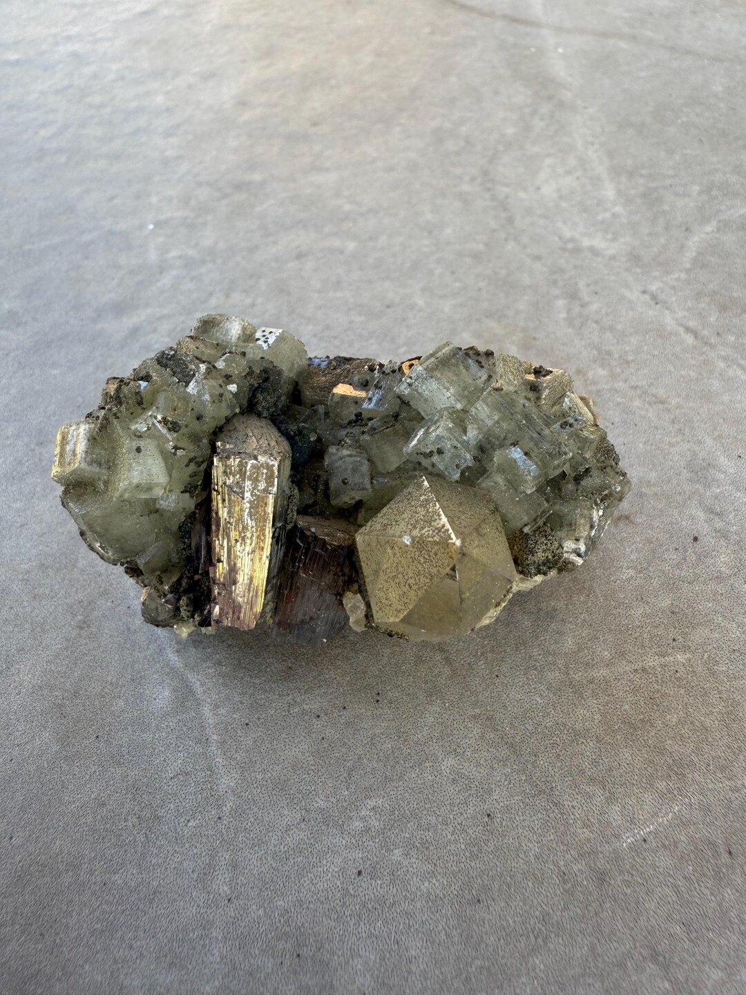 Fluorapatite, Arseno Pyrite and Quartz Mineral Specimen From Portugal ...