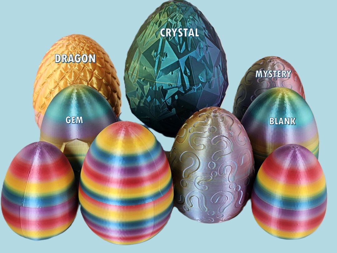 Dragon Eggs 3D Printed 3 to 6 12 Options Crystal, Rose, Mystery and ...