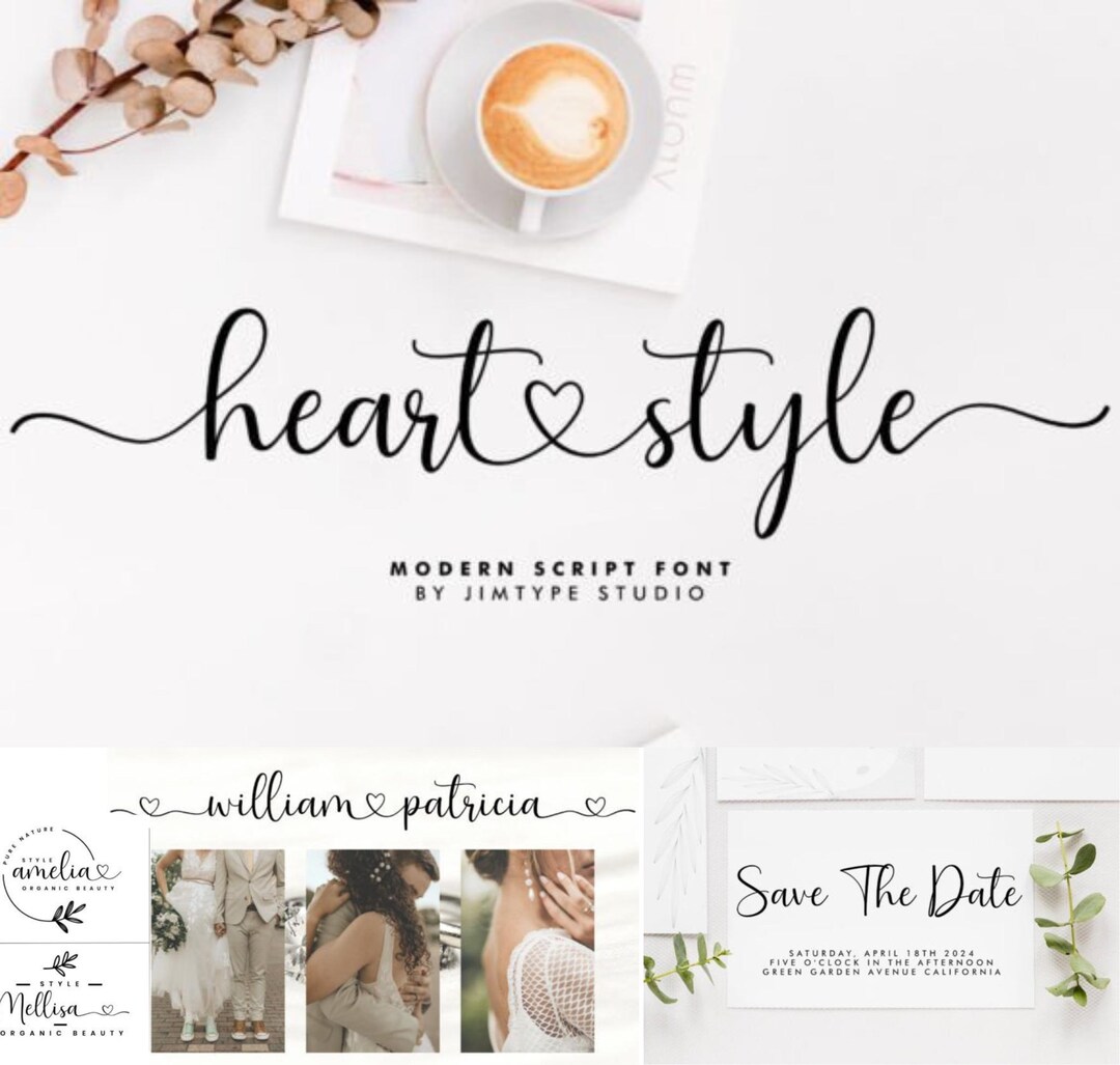 Madelyn Heart Font, Cursive Font SVG, DXF, OTF, Ttf Fonts Procreate ...