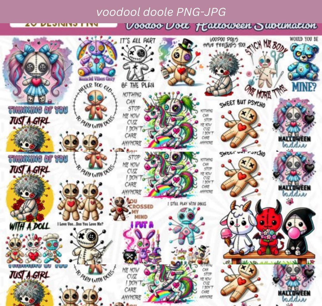 Halloween Gothic Voodoo Svg Bundle, Christmas Voodoo Doll Svg ,png ...