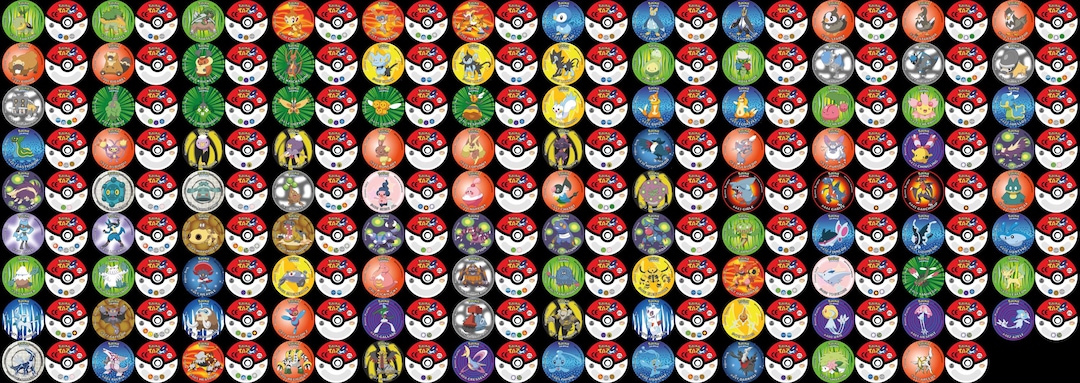 Pokemon Sinnoh Region Tazo Vector Drawings - Etsy