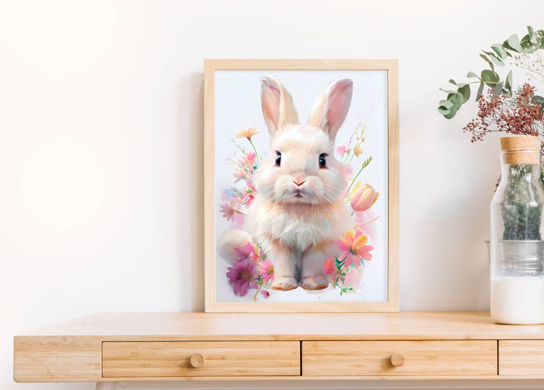 Rabbit Poster Bunnies Poster Nursery Poster Nursery Art Babyroom Decor ...
