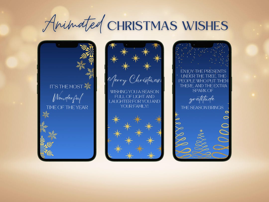 Animated Christmas E-card, Virtual Merry Christmas Video, Editable ...