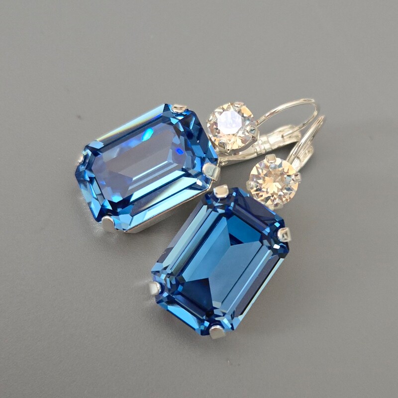 Ice Blue Earrings - Etsy