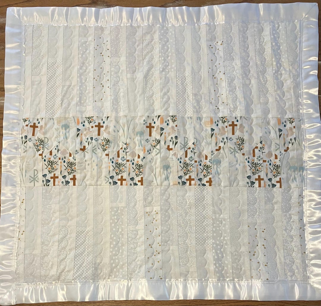 Infant Catholic Baptism Quilt - 30 X 30 Inch - Etsy