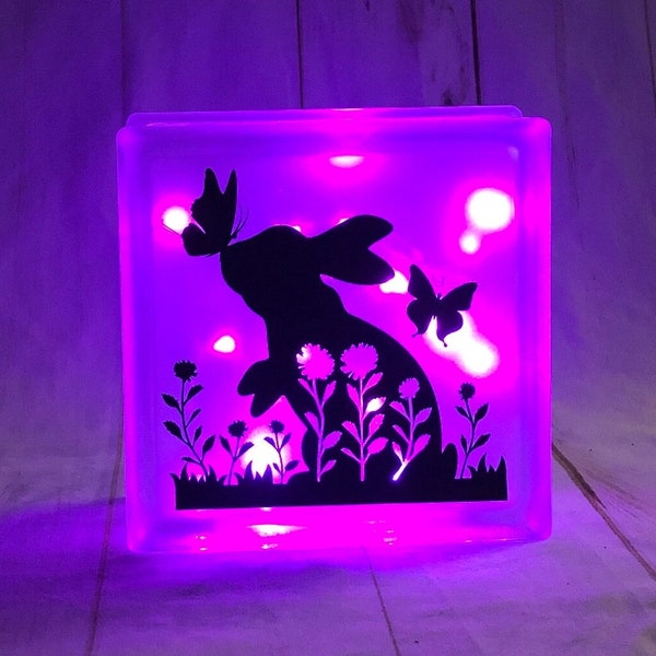 Lighted Glass Block Etsy