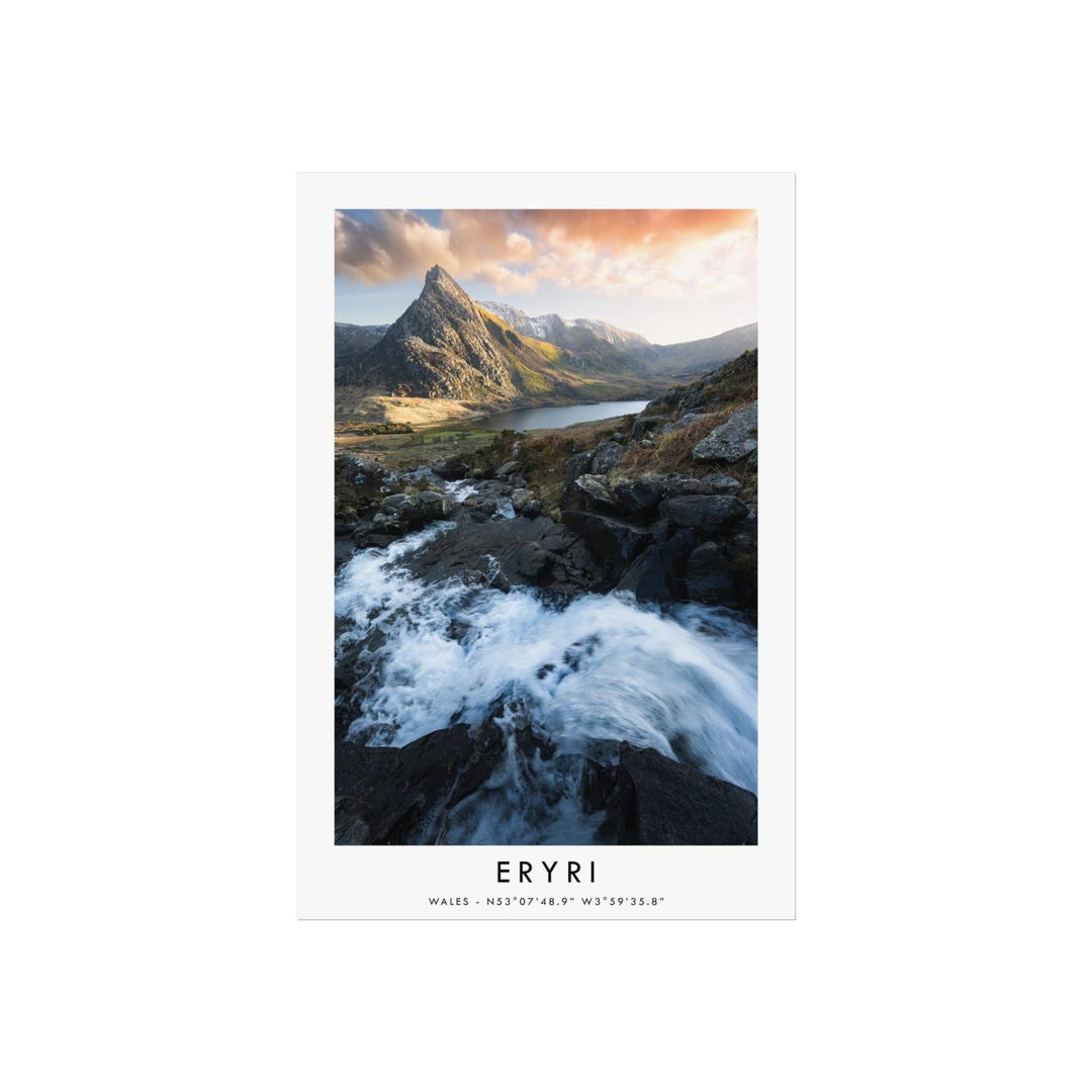 Tryfan Waterfall Wall Art - Eryri Landscape Photography Print - Welsh ...