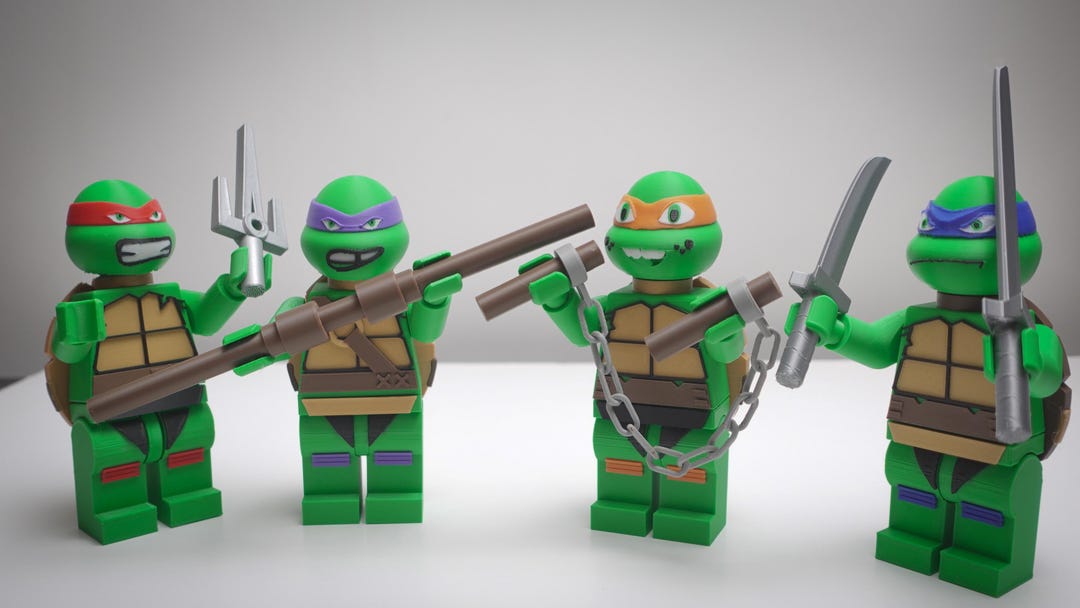 Ninja Turtles Big Brick Style 3D Print - Etsy