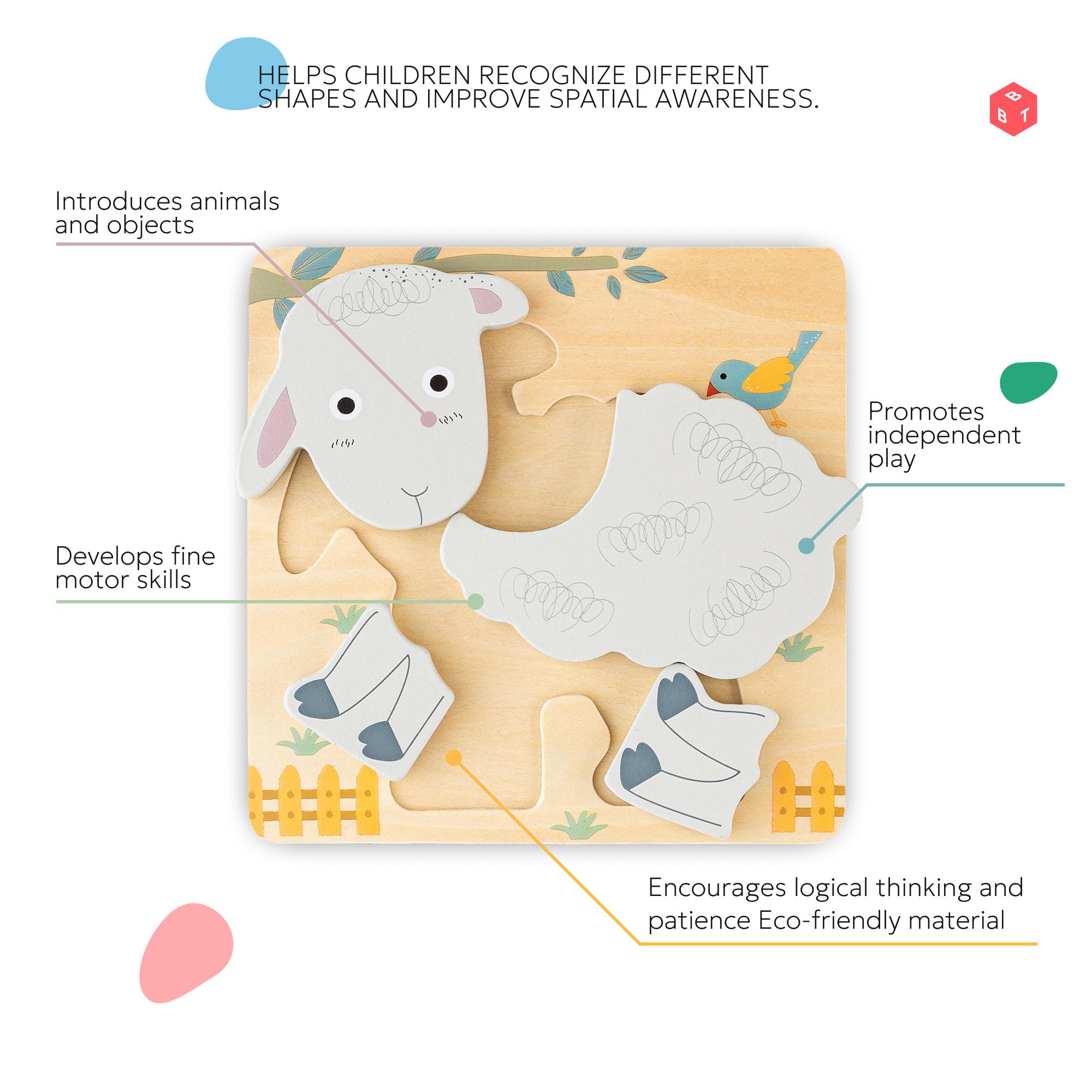 Montessori Wooden Animal Puzzle Bundle: Farm Learning Toys - Etsy