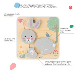 Montessori Wooden Animal Puzzle Bundle: Farm Learning Toys - Etsy