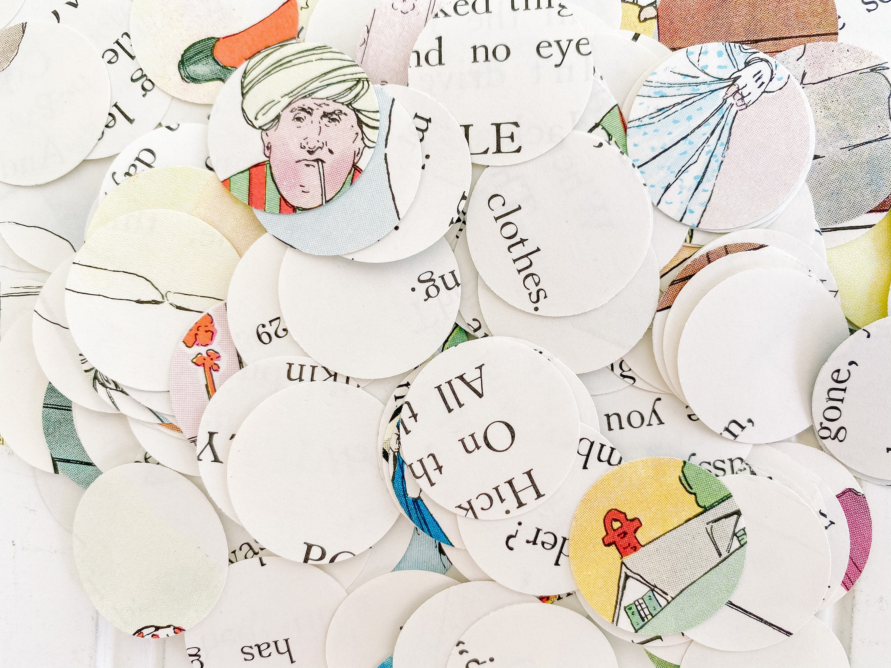 Book Confetti / Storybook Confetti / Vintage Book / Nursery / | Etsy