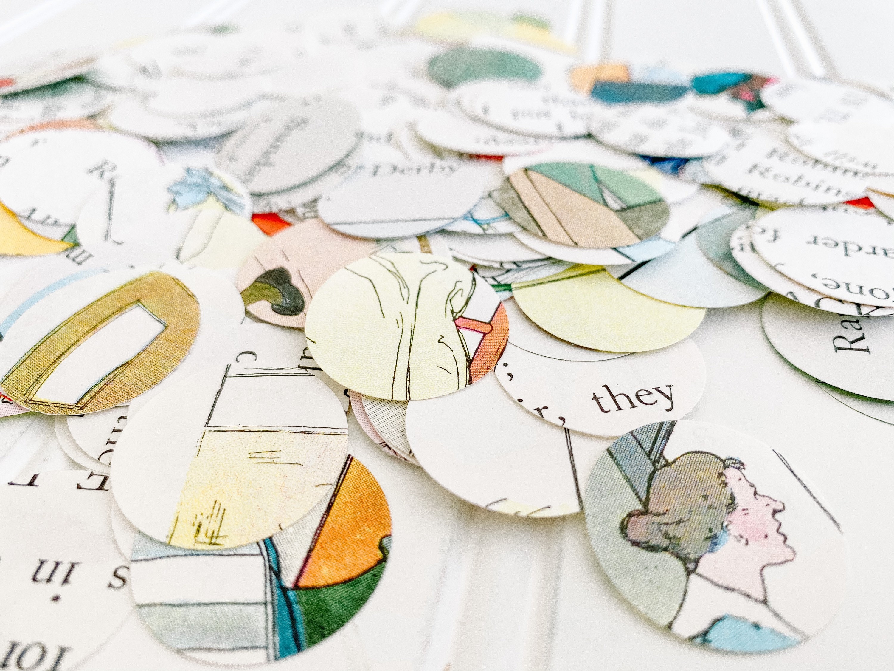 Book Confetti / Storybook Confetti / Vintage Book / Nursery / | Etsy