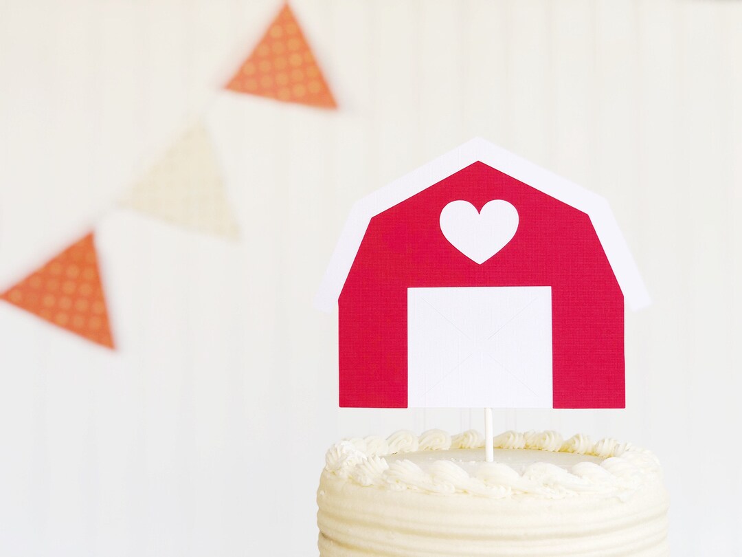 Red Barn / Smash Cake / Cake Topper / First Birthday / Barnyard Party ...