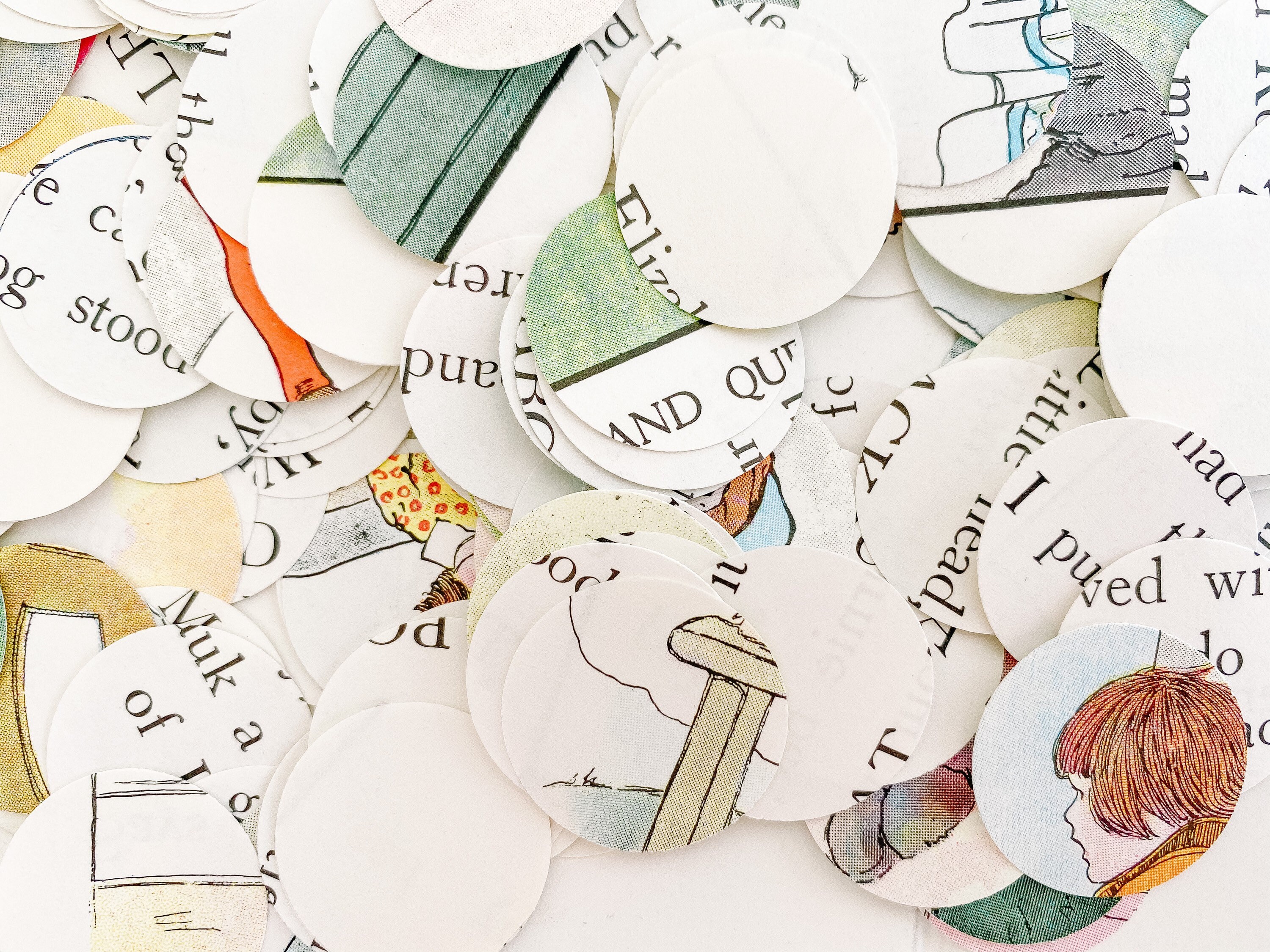 Book Confetti / Storybook Confetti / Vintage Book / Nursery / | Etsy