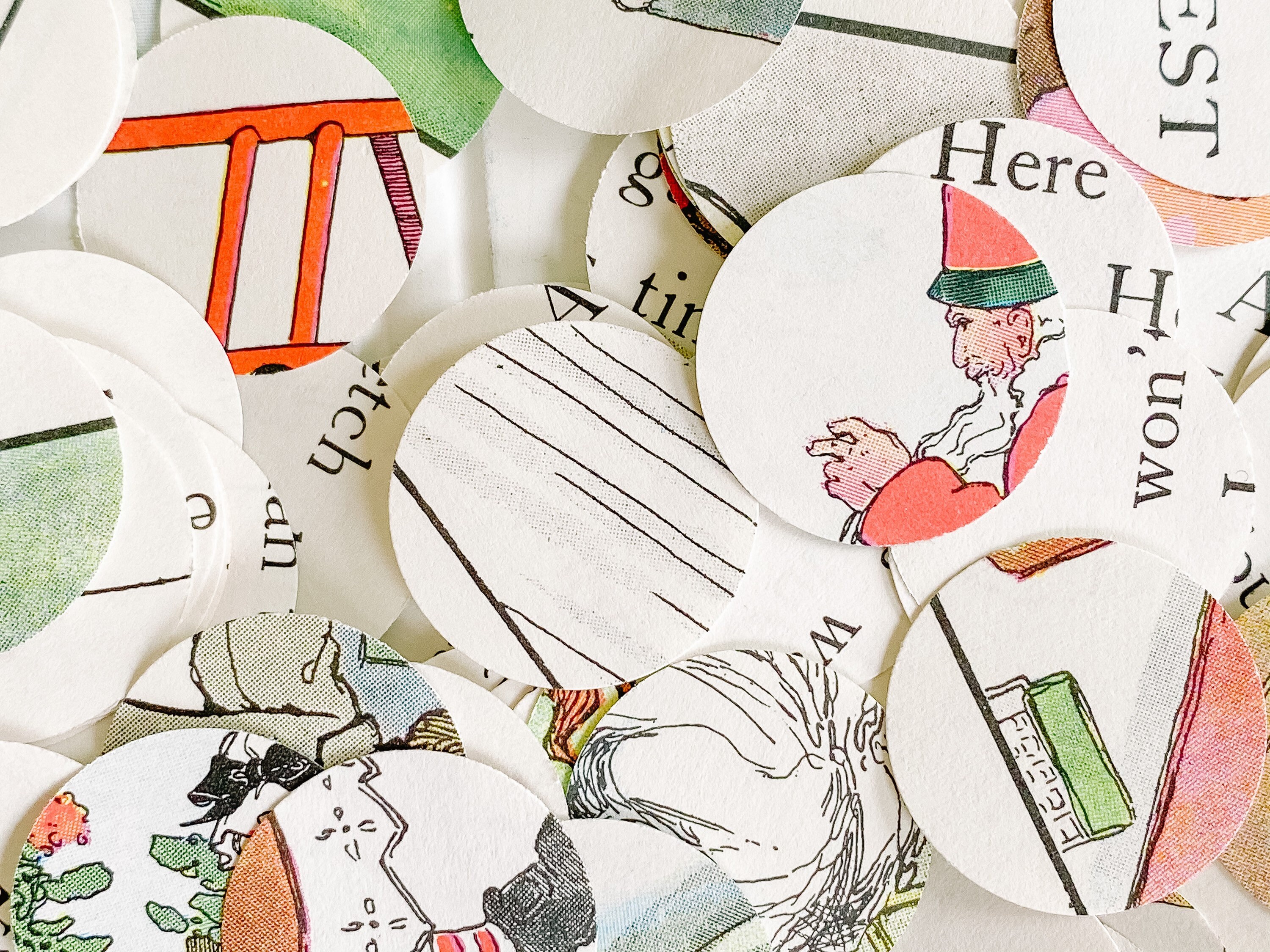 Book Confetti / Storybook Confetti / Vintage Book / Nursery / | Etsy