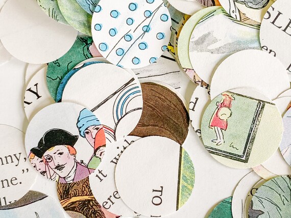 Book Confetti / Storybook Confetti / Vintage Book / Nursery / | Etsy