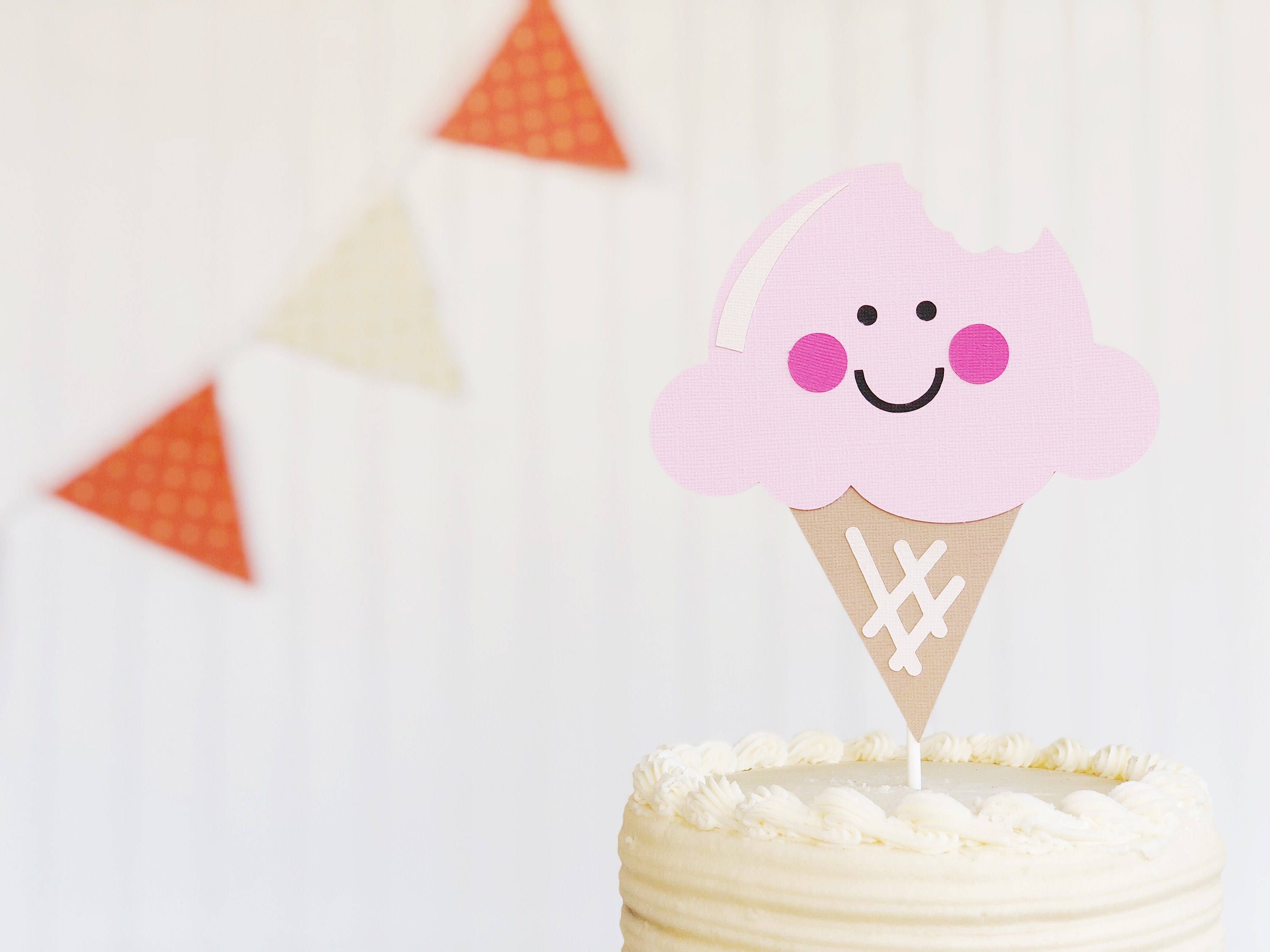 Ice Cream / Smash Cake / Cake Topper / First Birthday / Birthday Party ...