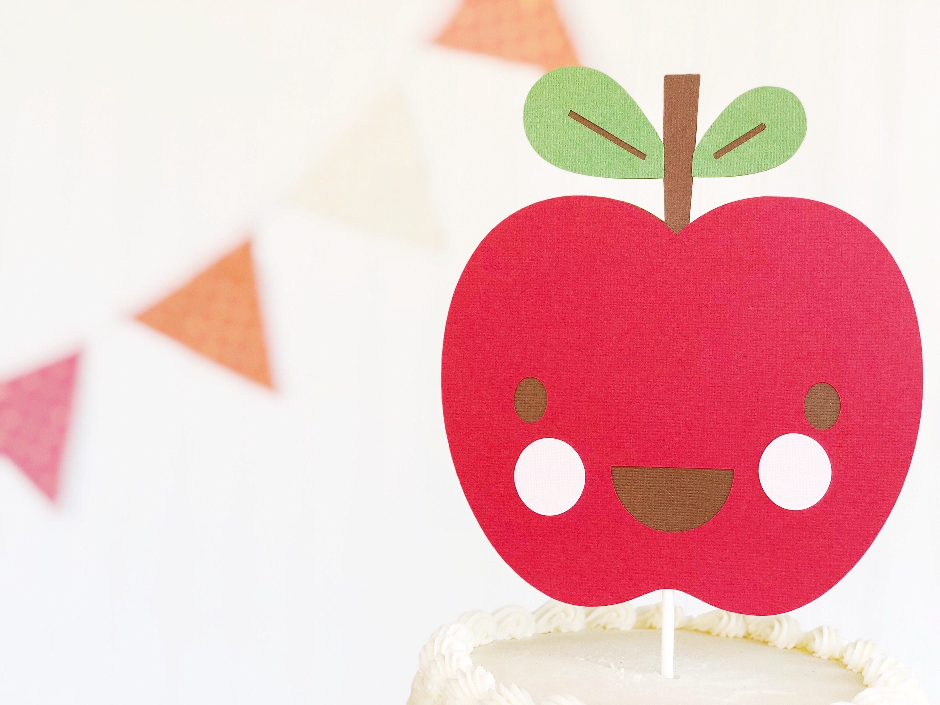 Apple / fall / smash cake / cake topper / first birthday / | Etsy