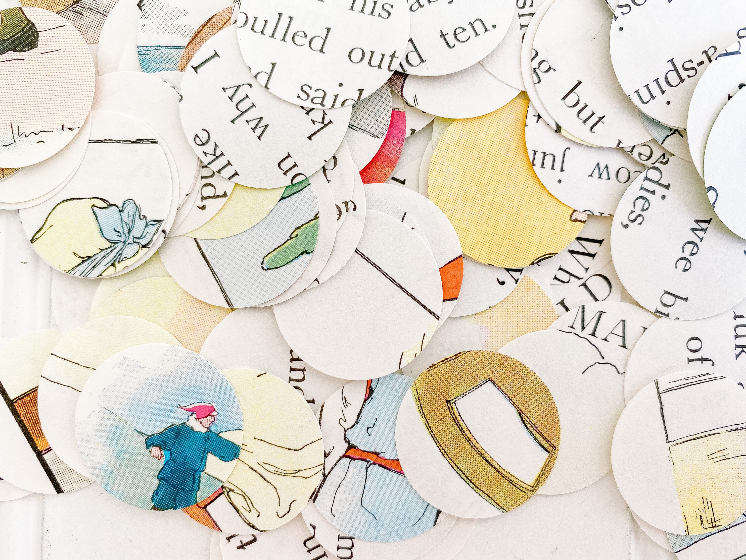 Book Confetti / Storybook Confetti / Vintage Book / Nursery / | Etsy