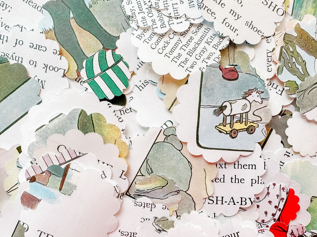 Book Confetti / Storybook Confetti / Vintage Book / Nursery / - Etsy