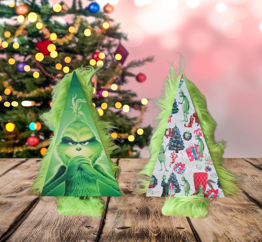 15" Table Top Grinch Fur Tree - Etsy
