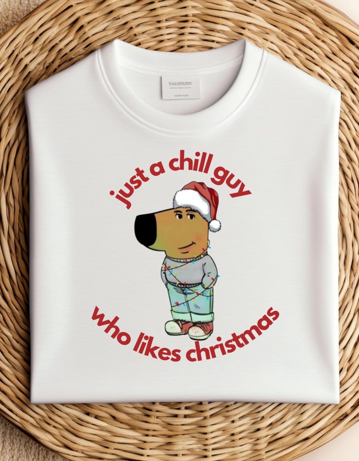 Chill Guy Meme PNG, Chill Guy Who Likes Christmas, Funny Christmas PNG ...