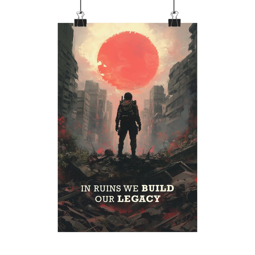 Post-apocalyptic Survivor Wall Art Sci-fi Dystopian City Decor Artwork ...