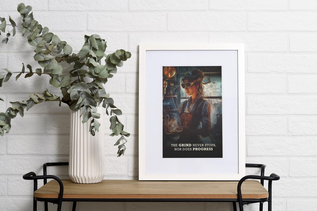 Female Inventor Wall Art for Girlfriend Fantasy Sci-fi Artwork for Home ...