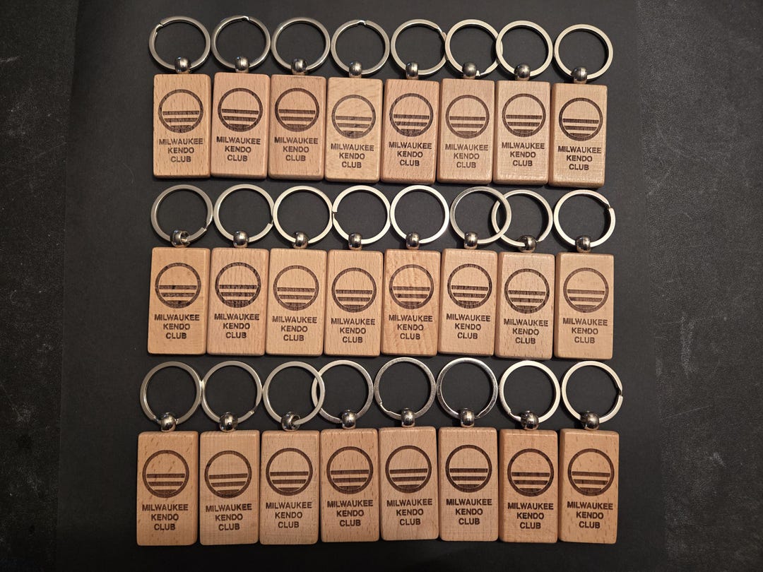 Custom Engraved Wooden Keychain / Kendo, Iaido, Jodo, Dojo - Etsy
