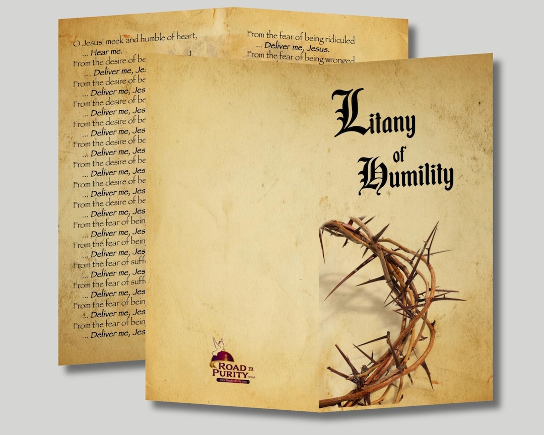 Litany of Humility- Prayer Card - Etsy