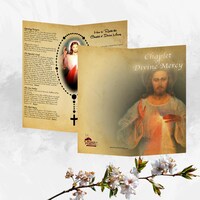 Spanish Divine Mercy Holy Card With Divine Mercy Chaplet Prayer Card ...