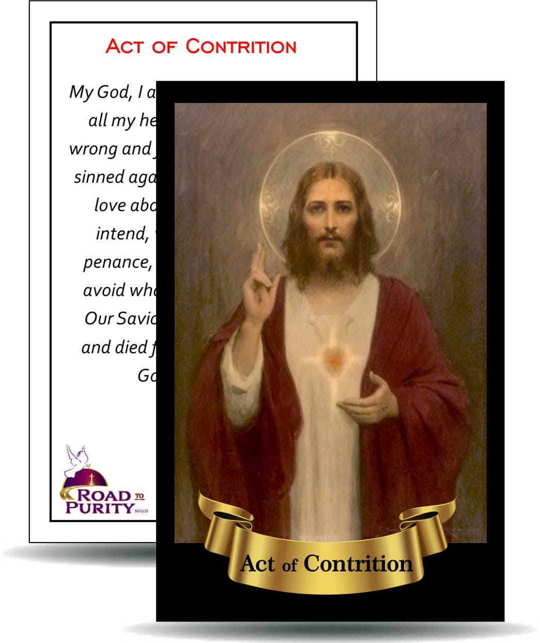 Act of Contrition - Holy Card / 2 1/4"x 3 1/2" (b) (C) - Etsy