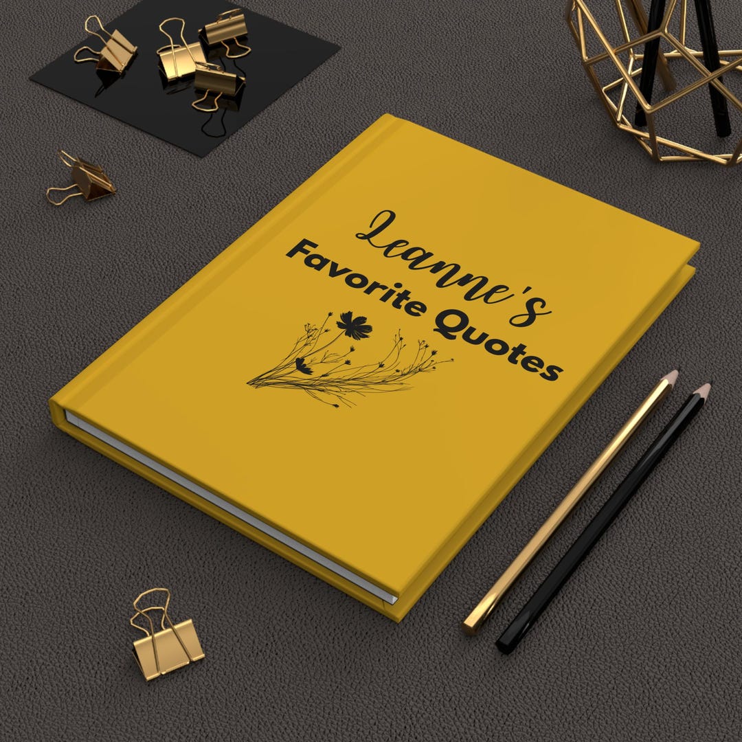 Personalized "favorite Quotes" Floral Journal Hardcover, Women's ...