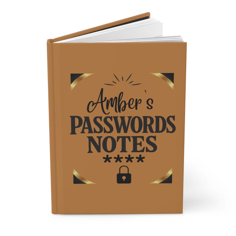 Personalized Passwords Notes Hardcover Journal, Password Logbook ...