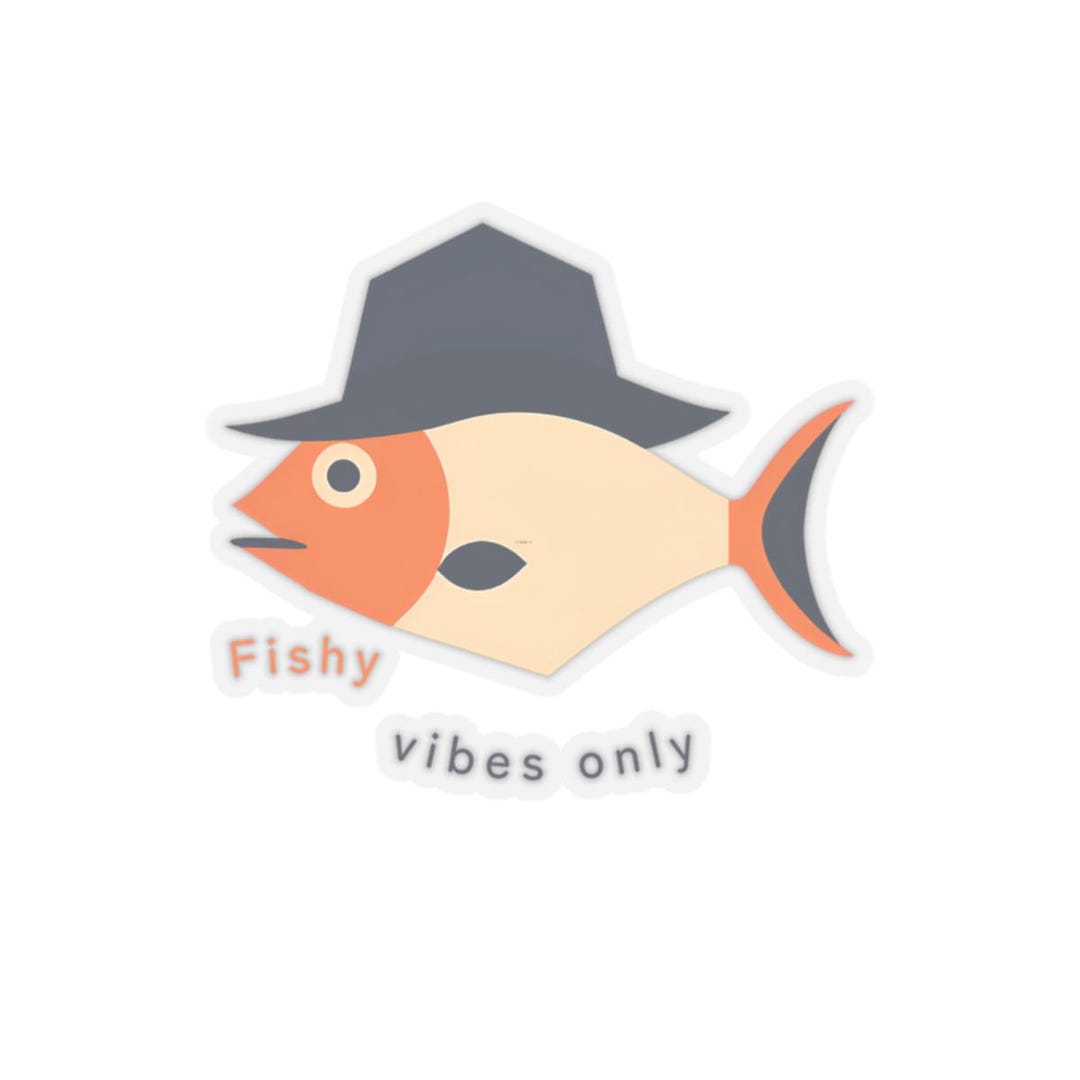 Funny Fish Stickers, Fish Joke Decals, Ocean Geometric Pattern, Unique ...