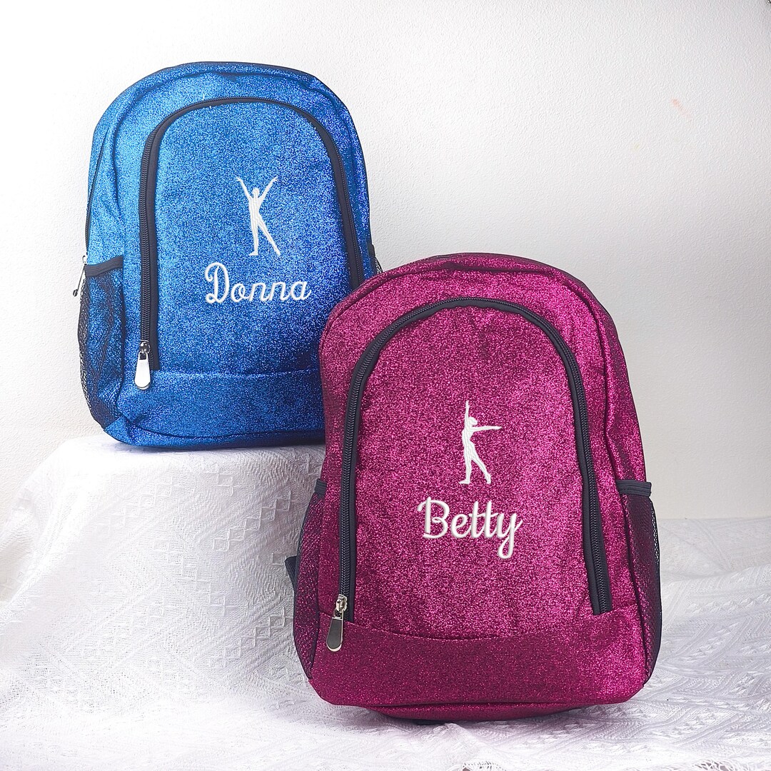 Personalized Glitter Gymnastics Backpack, Custom Sport Backpack and ...
