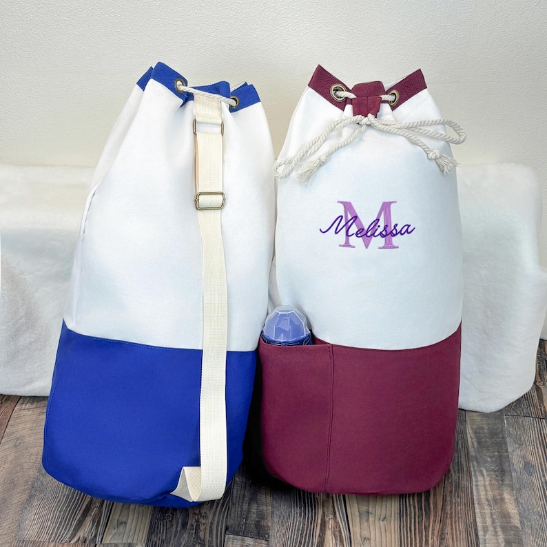 Personalized Laundry Bag – Custom Monogram Hamper for College ...