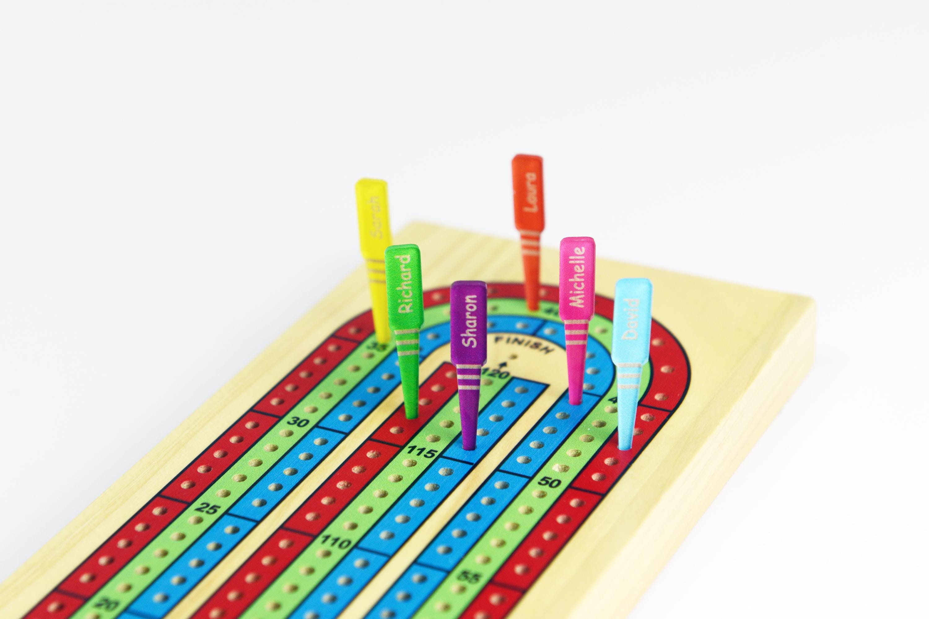 Customized Name Cribbage Pegs, Set of 3 Personalized Acrylic Cribbage ...