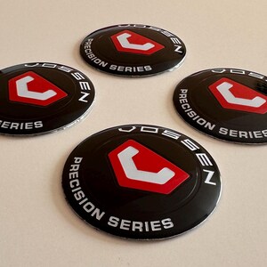 Set of 4 Black & Red Vossen 56mm (2.20 Inch) Wheel Hub Center Stickers ...